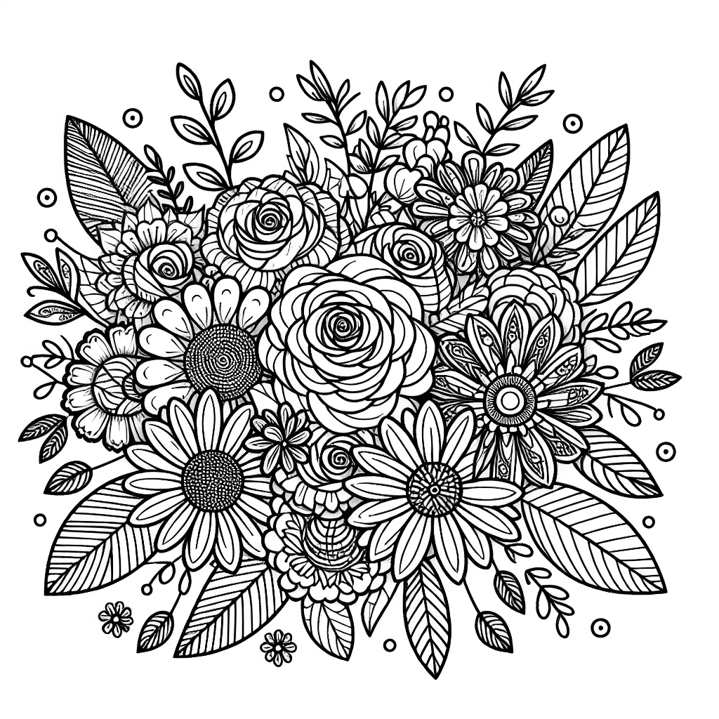 12 Flower Coloring Pages | ColorBliss