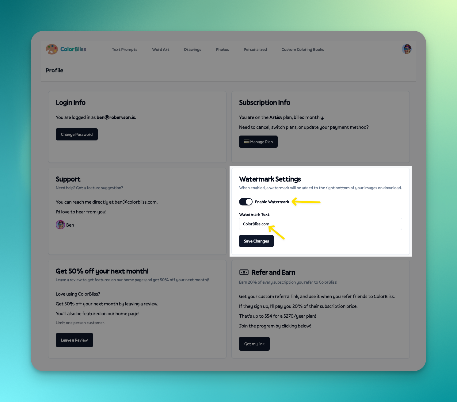 Changelog: Custom Watermarks