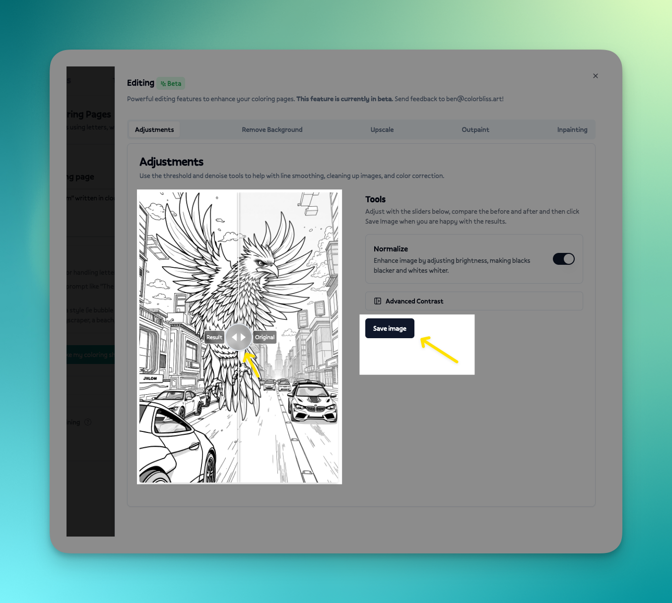 Changelog: Contrast Adjustment
