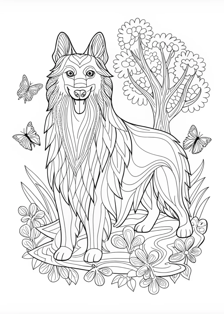 Lassie the Sheltie Coloring Page - Free & Printable
