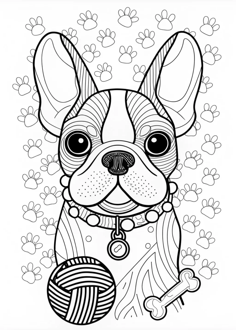 Detailed Boston Terrier Coloring Page - Free & Printable