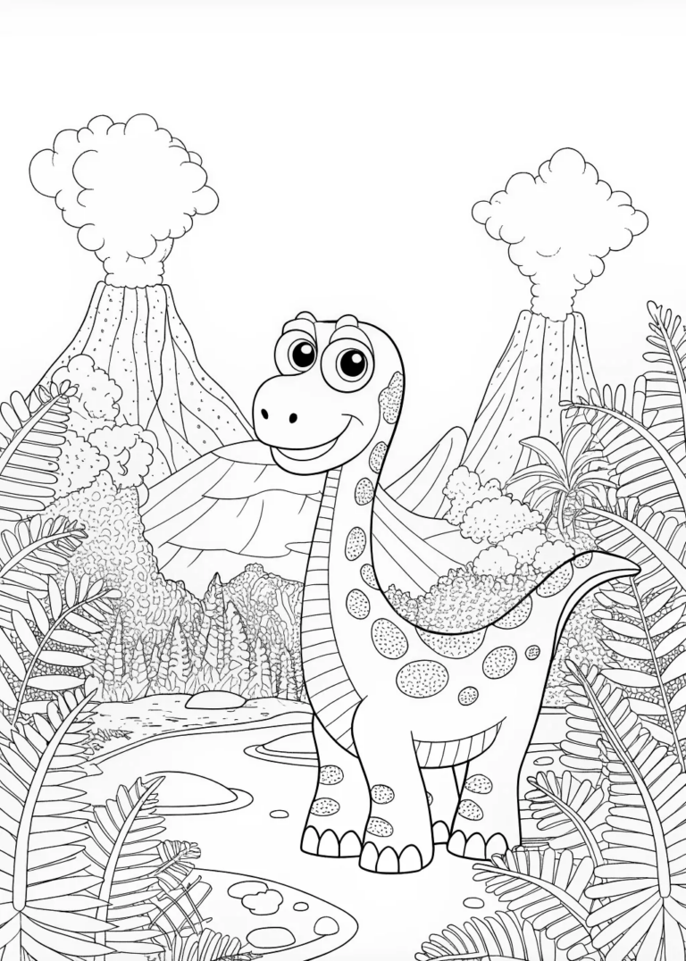 Tyrannosaurus Rex Adventure Coloring Page - Free & Printable