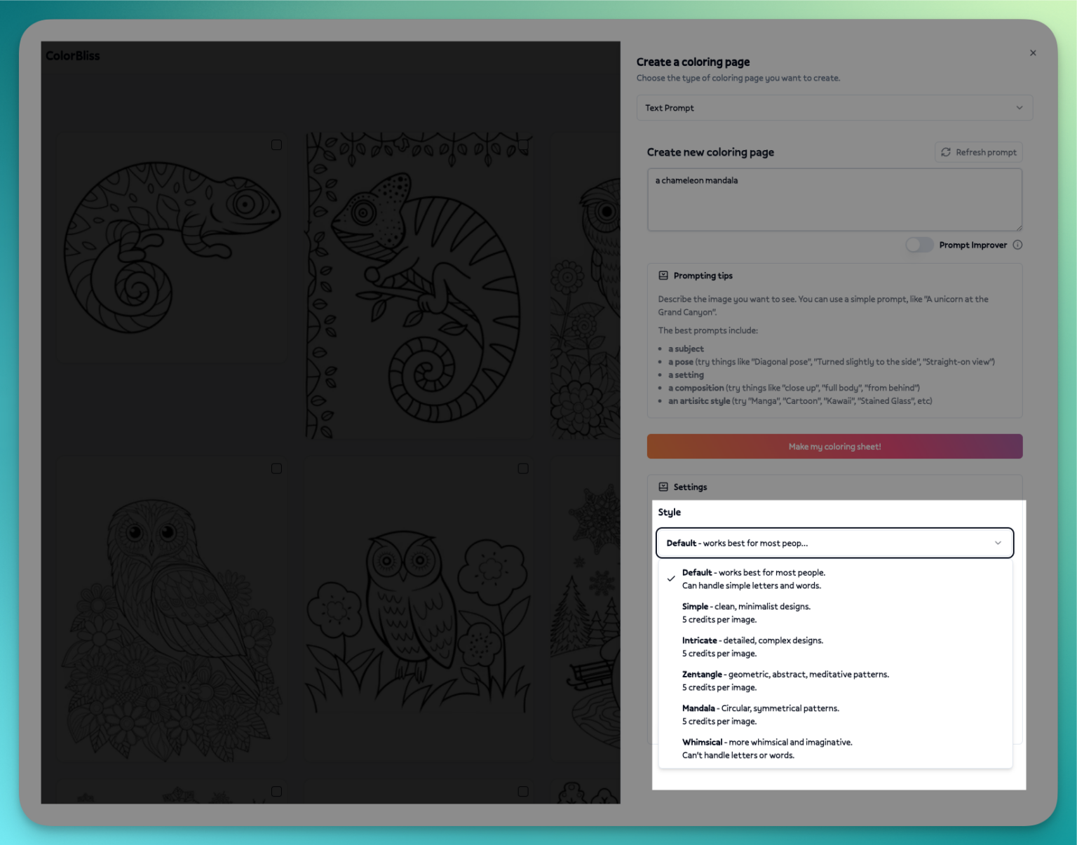 New coloring page styles!
