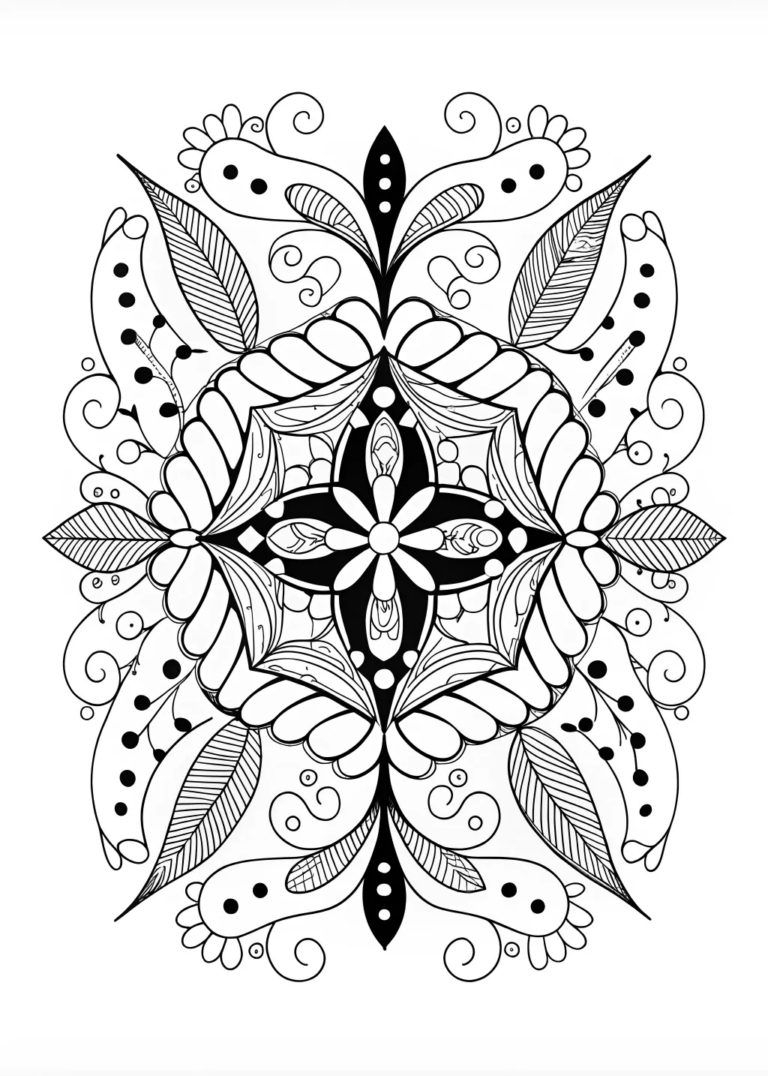 Intricate Mandala for Relaxing Coloring Coloring Page - Free & Printable