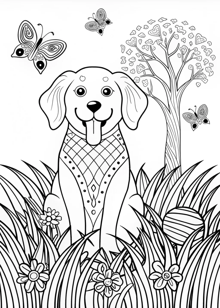 Majestic Labrador Coloring Page - Free & Printable