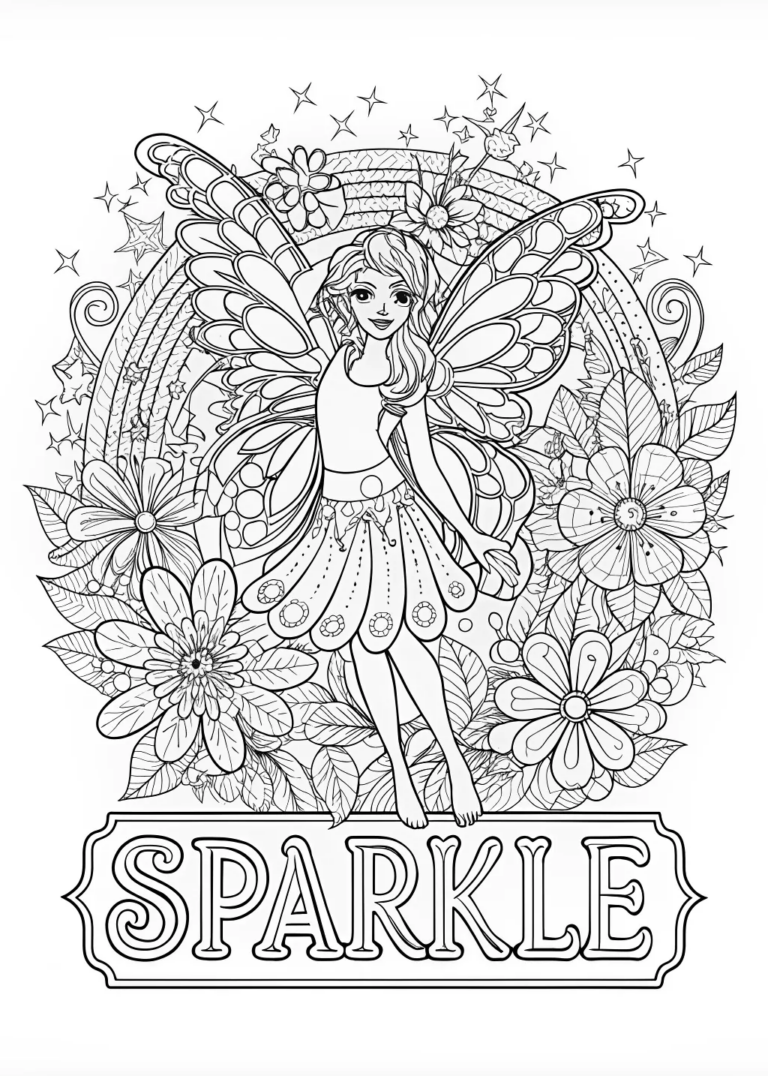 Magical Moments with Fairy Sparkle Coloring Page - Free & Printable