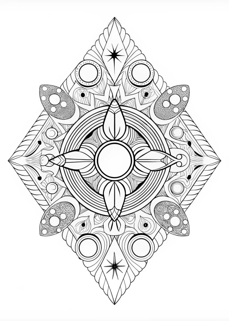 Mandala of the Universe Coloring Page - Free & Printable