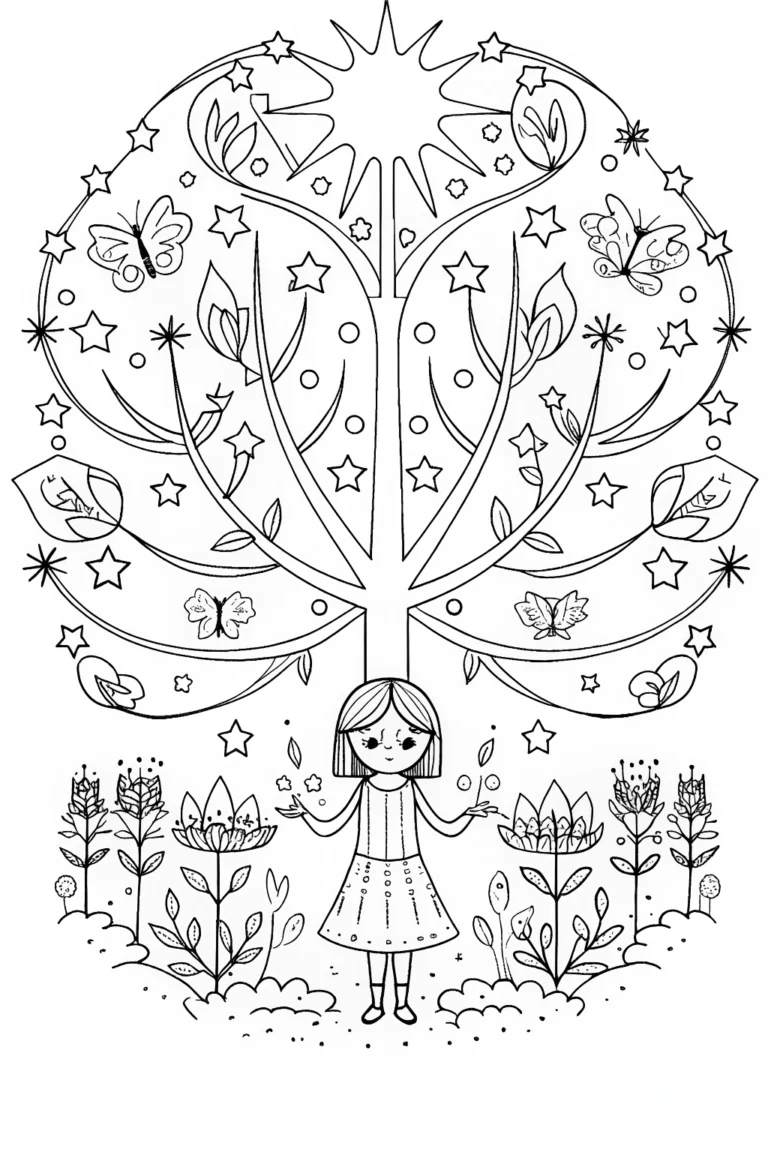 Mirabel's Enchanted Garden of Colors Coloring Page - Free & Printable