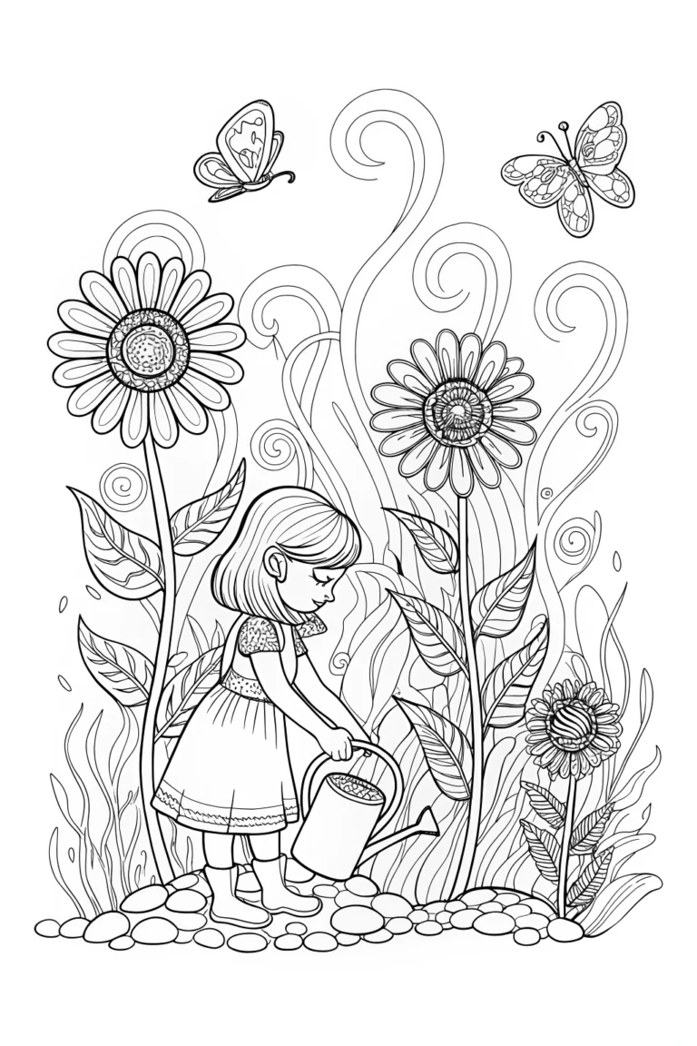 Mirabel's Magical Garden Adventure Coloring Page - Free & Printable