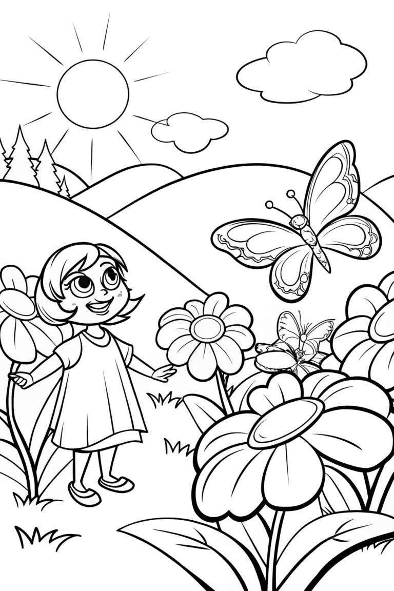 Mirabel's Adventure in the Magical Garden Coloring Page - Free & Printable