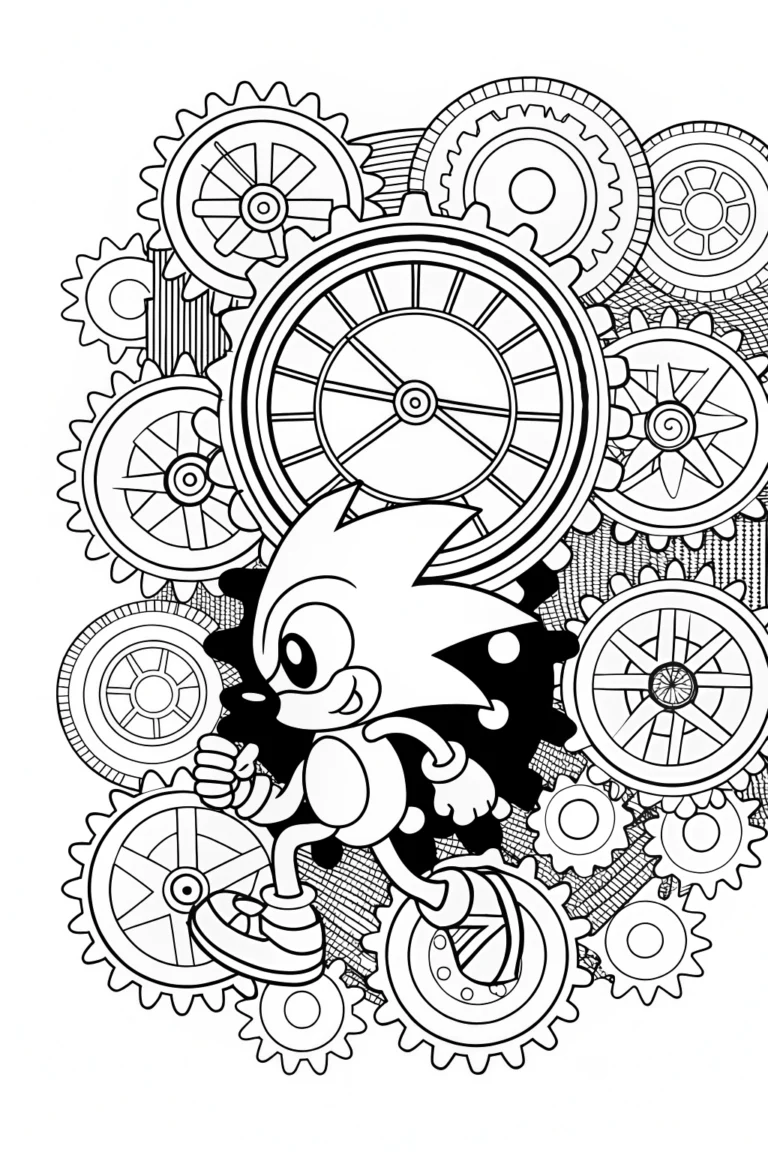 Sonic the Hedgehog's Time Travel Adventure Coloring Page - Free & Printable