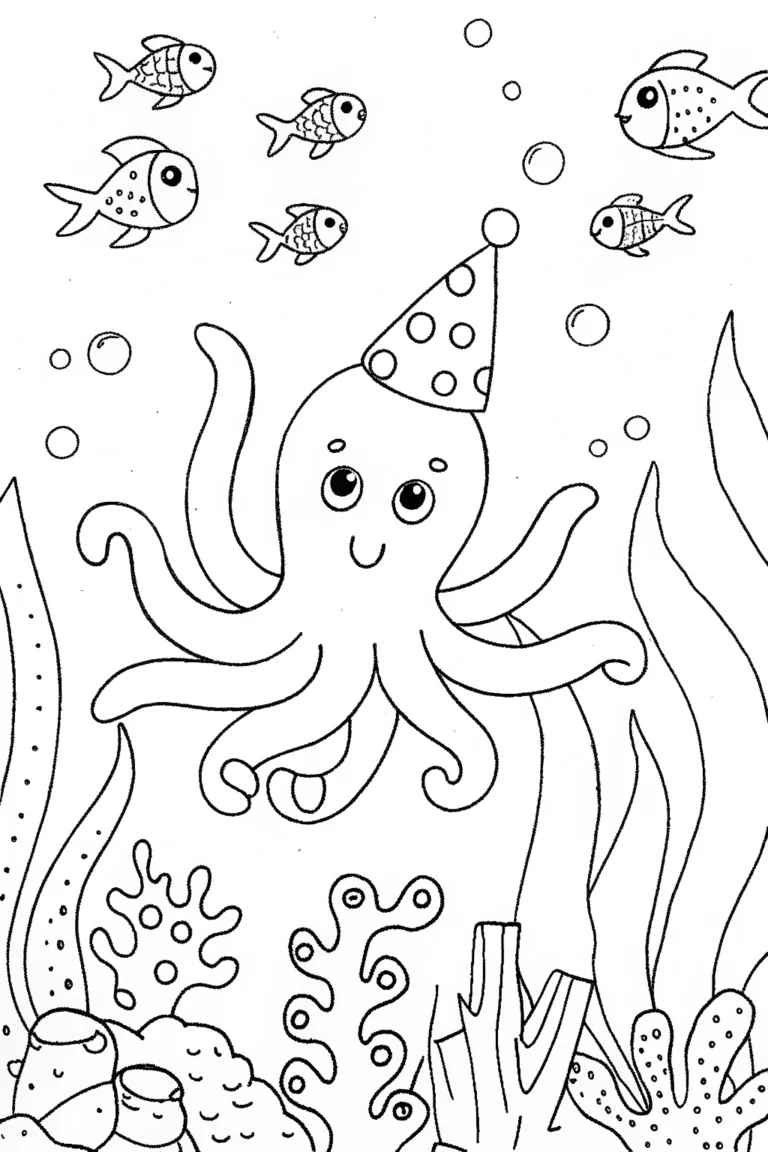 Printable Octopus Coloring Pages For Kids [2025]