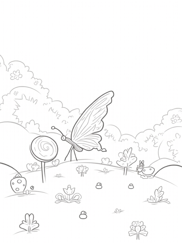Spring Butterfly Coloring Page Seasons Free Coloring Pages
