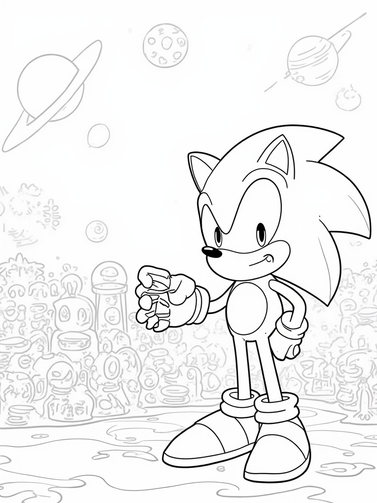 Super Sonic's garage sale Coloring Page - Free & Printable