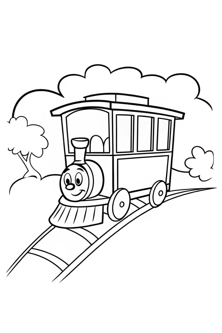 Mickey Mouse's train adventure Coloring Page - Free & Printable