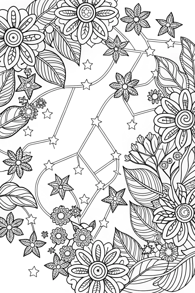 Orion through the seasons Coloring Page - Free & Printable