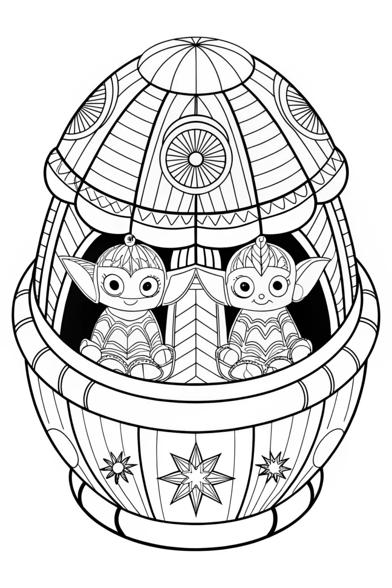 Star creatures on a starship Coloring Page - Free & Printable