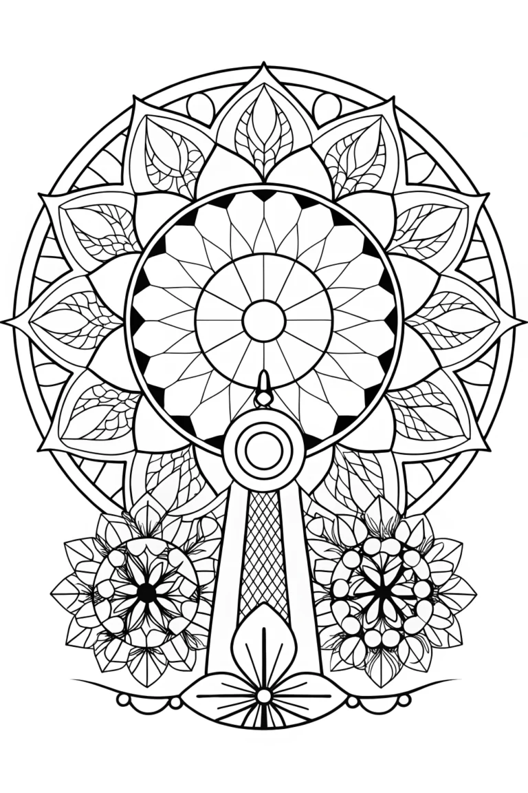 Kaleidoscope of curiosity mandala Coloring Page - Free & Printable