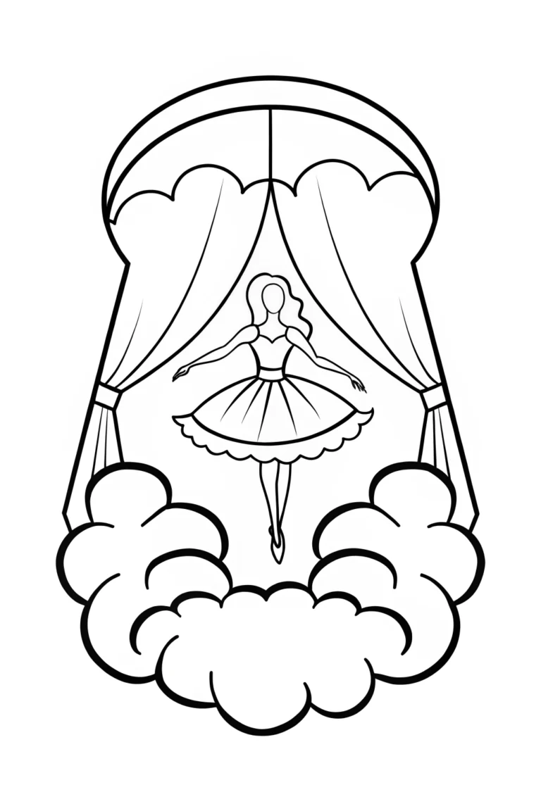 Barbie dancing in a cloud studio Coloring Page - Free & Printable