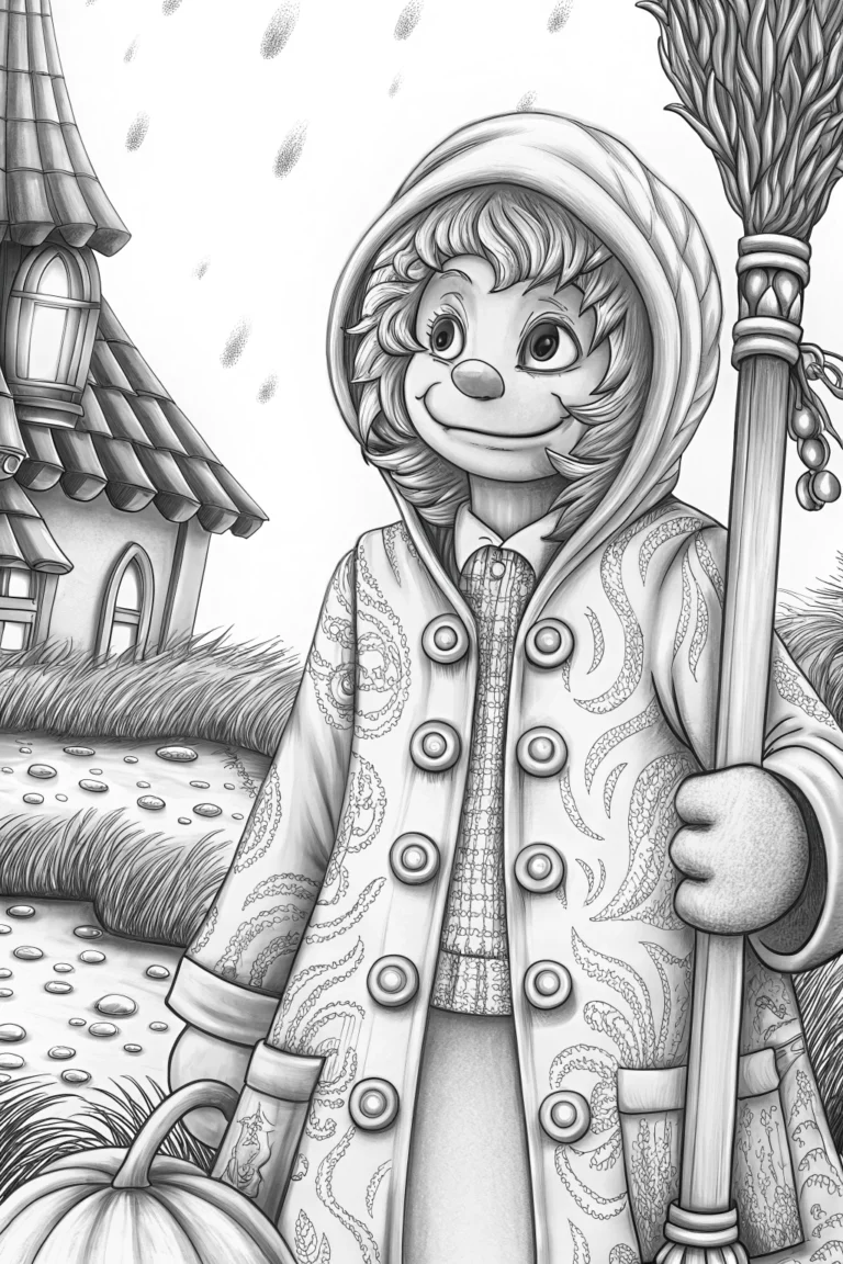 Huggy Wuggy the weather wizard Coloring Page - Free & Printable