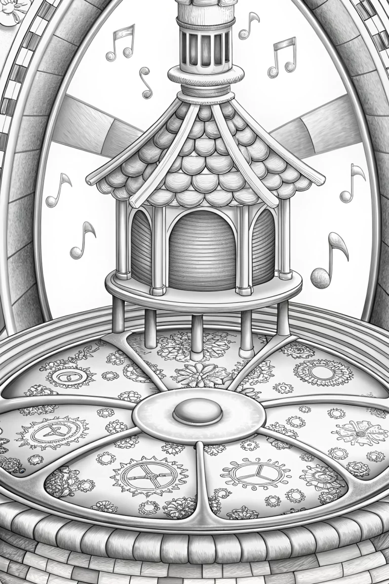 JJ's musical time machine Coloring Page - Free & Printable