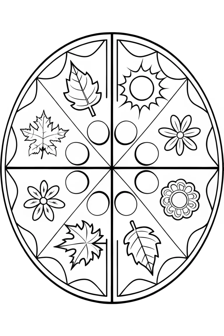 Mandala of the four seasons Coloring Page - Free & Printable