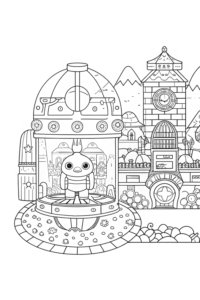 Charmander's time machine adventure Coloring Page - Free & Printable