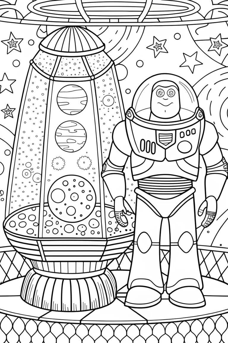 Buzz Lightyear finds a time capsule Coloring Page - Free & Printable