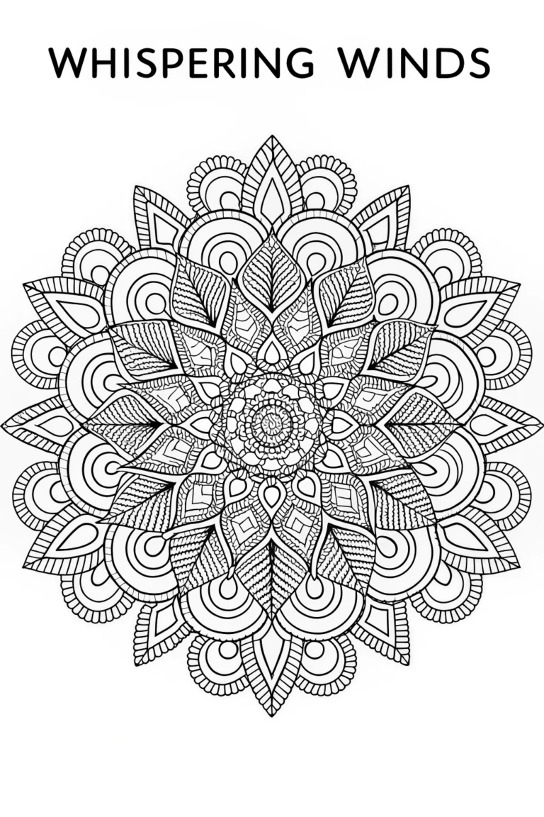 Mandala of the whispering winds Coloring Page - Free & Printable