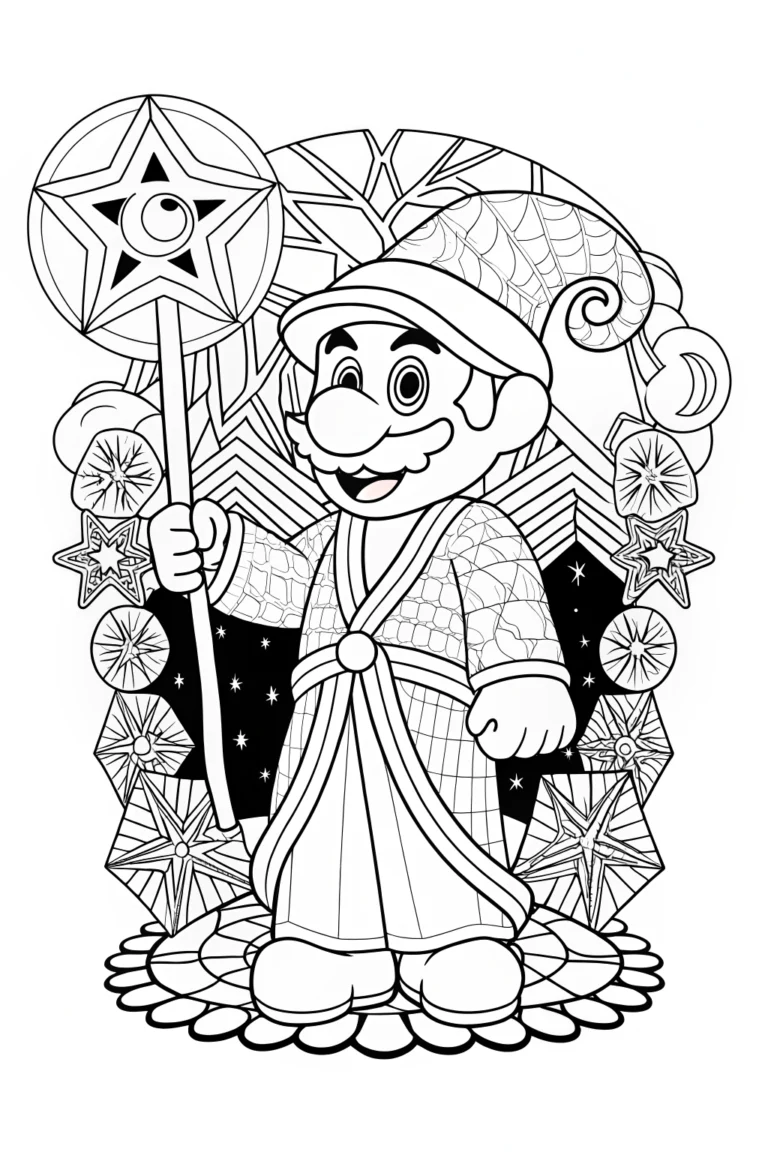 Mario the weather wizard Coloring Page - Free & Printable