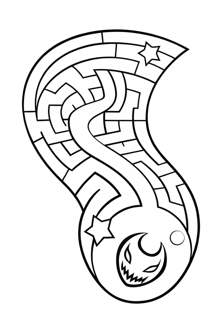 Venom in a cosmic maze Coloring Page - Free & Printable