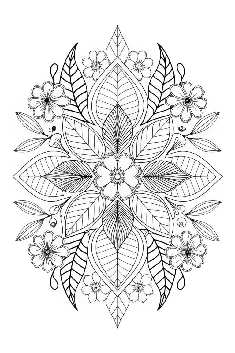 Nature harmony mandala Coloring Page - Free & Printable