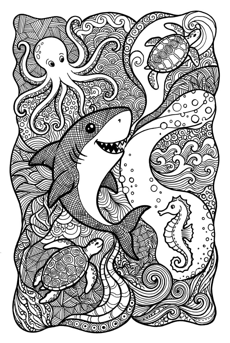 Baby Shark Friends Coloring Page - Free & Printable