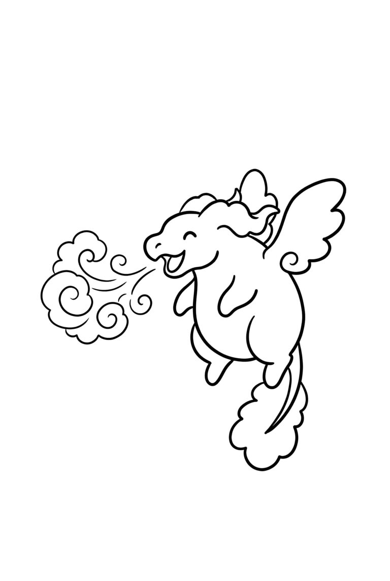 Reshiram Sacred Fire Coloring Page - Free & Printable